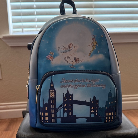 Disney | Bags | Disney Blue Peter Pan Backpack | Poshmark